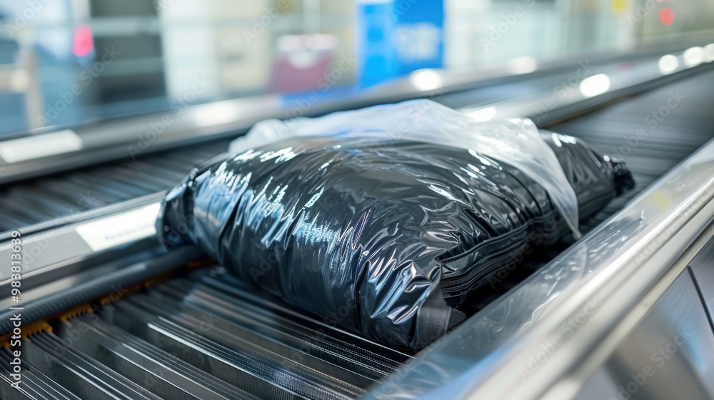 Baggage Wrapping Services: Stations that provide plastic wrapping for ...