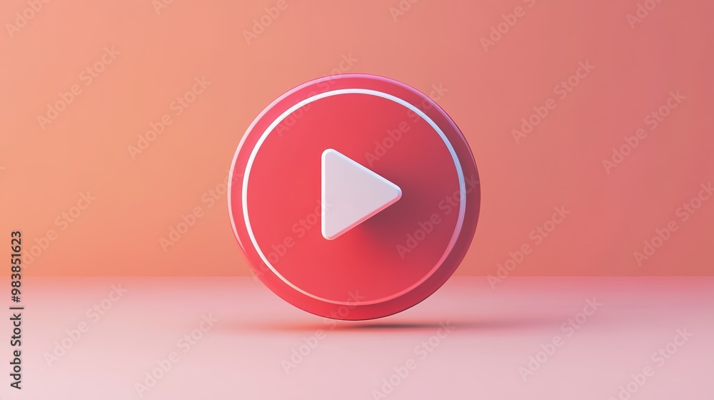 A modern video streaming icon featuring a sleek design that symbolizes ...