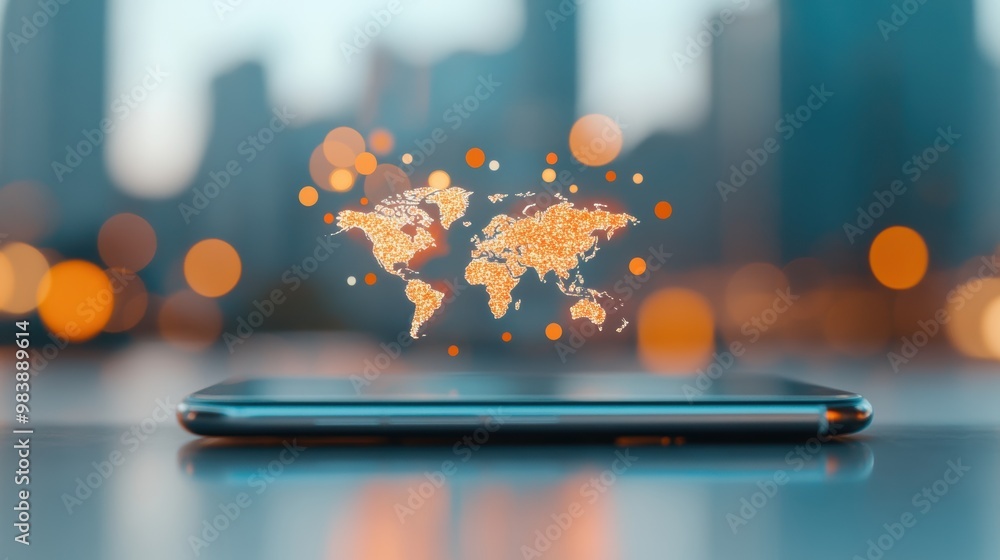 A close up shot of a smartphone displaying a mobile app interface with ...