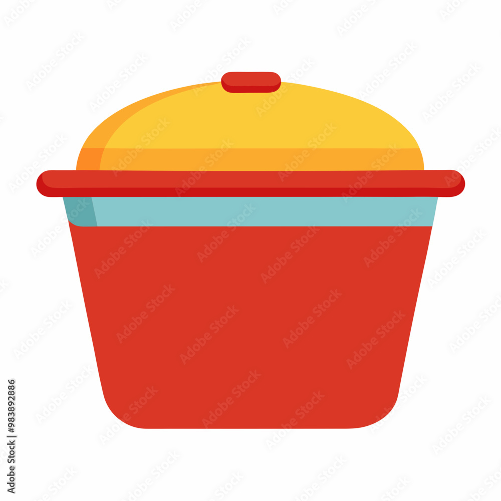 Tupperware on White Background Vector Illustration | SVG & Cricut Files ...