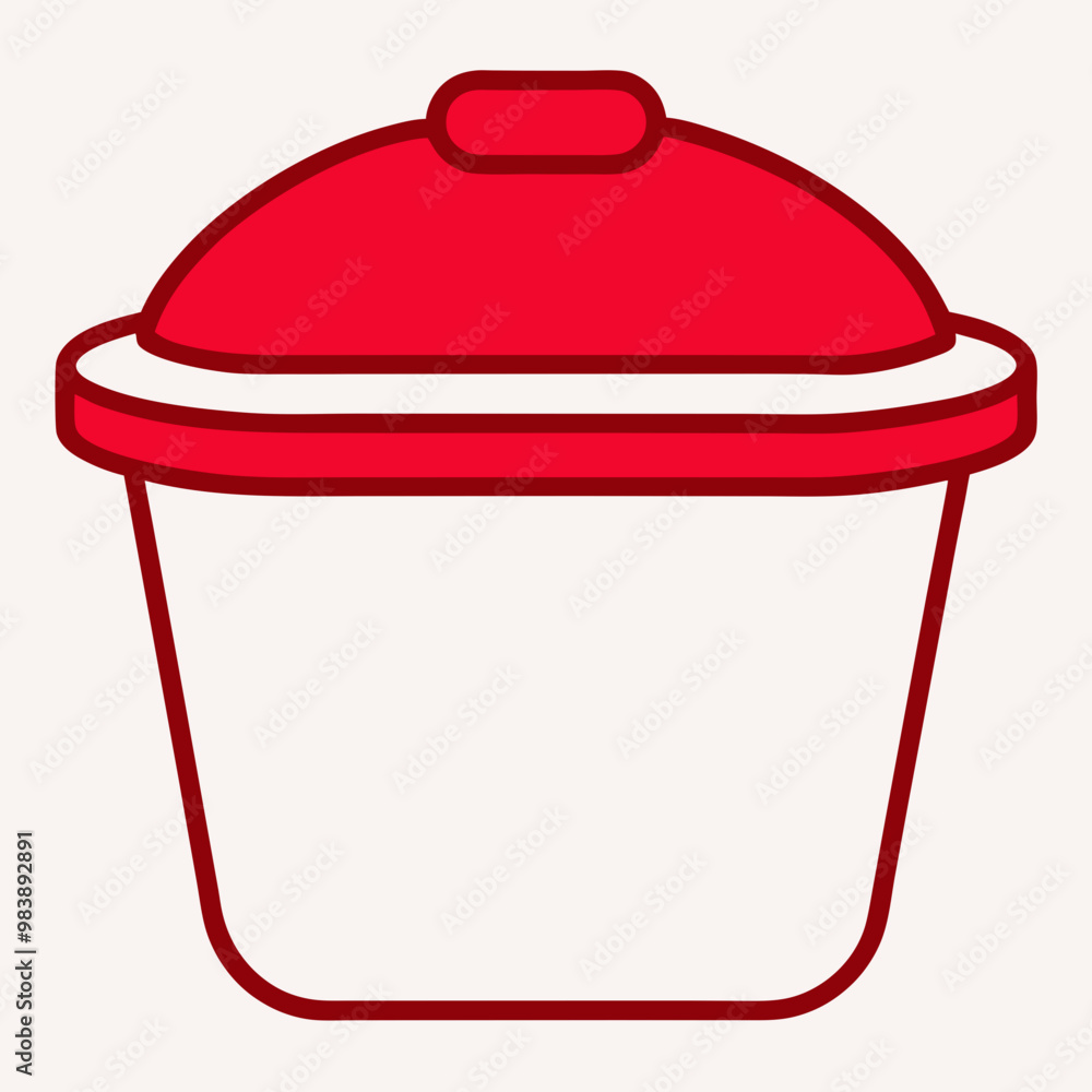 Tupperware on White Background Vector Illustration | SVG & Cricut Files ...