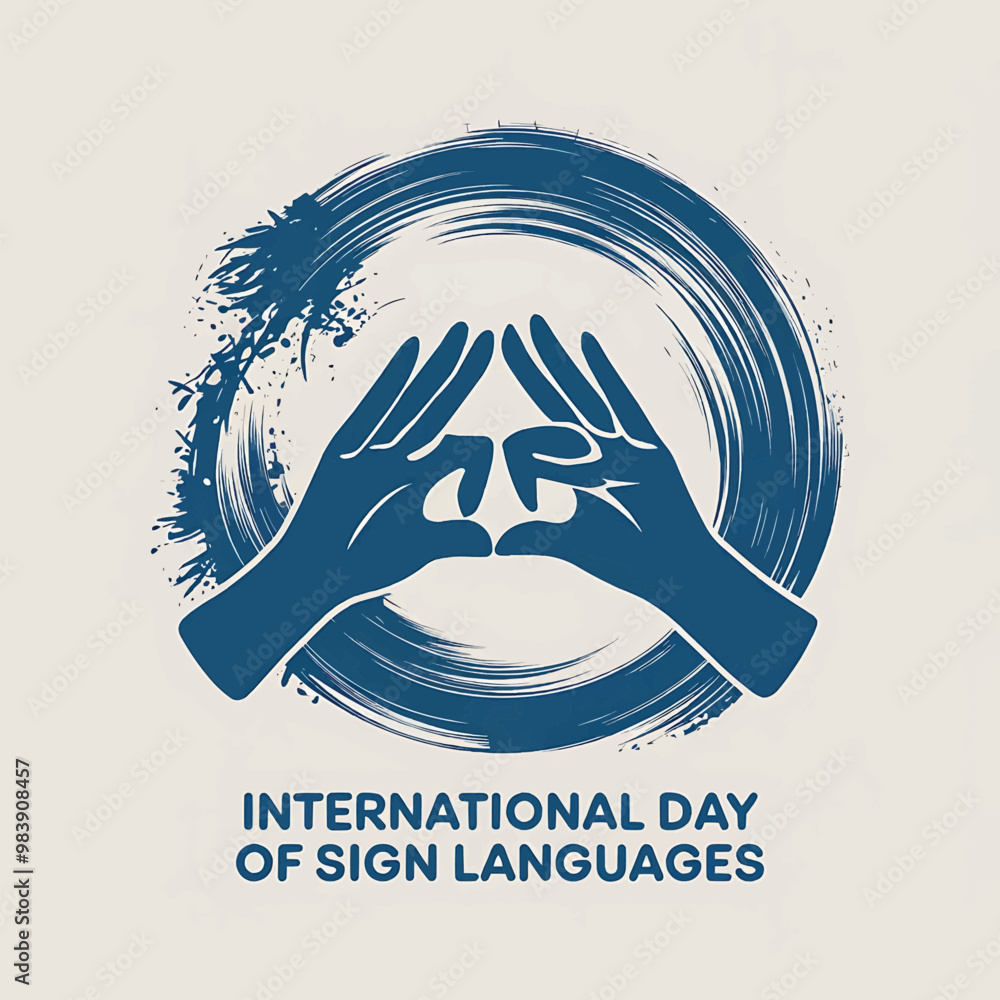 Vector design for International Day of Sign Languages featuring a hand ...