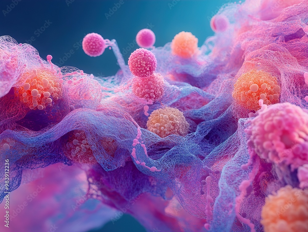 Microscopic View of a Cell: Exploring the Wonders of Biology Stock ...