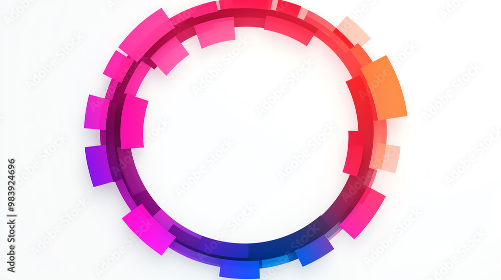 Circular timeline with overlapping circles, symbolizing interconnected ...