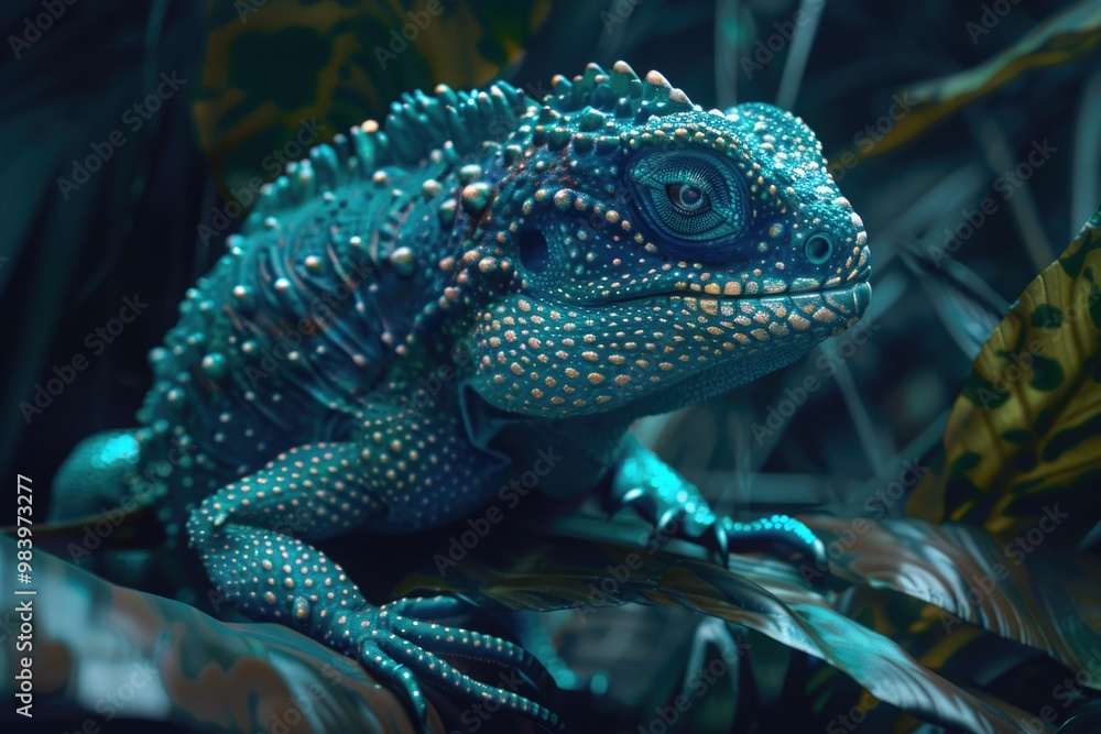 This unique lizard species is found exclusively on the Galapagos ...