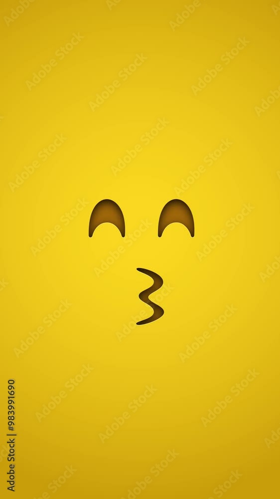 Animated colorful looping Kissing Face With Smiling Eyes emoji ...