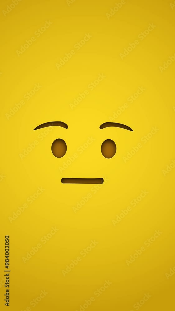 Animated colorful looping Smirking Face emoji background for apps or ad ...