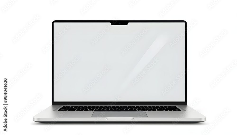 Realistic laptop mockups on transparent background. Vector set of ...