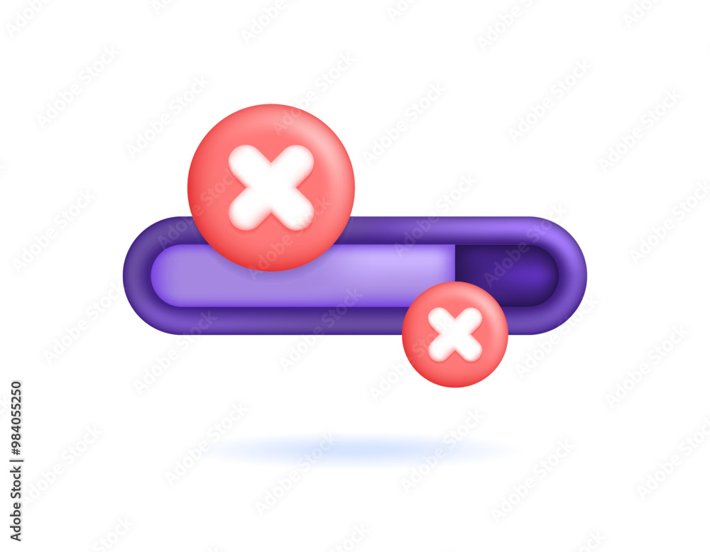 Concept of failed process. unsuccessful and error. installation process and update of program or ...