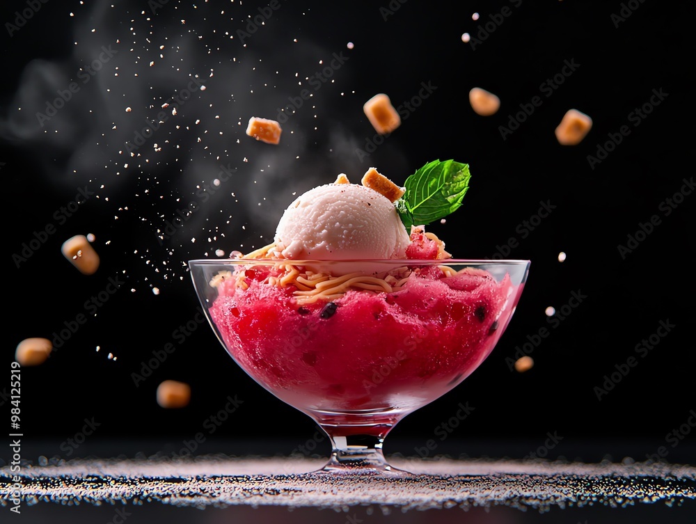 Pakistani falooda, a refreshing dessert made with vermicelli noodles ...