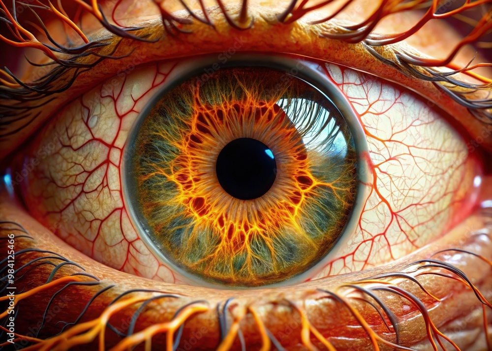 Tendrils of microscopic blood vessels and fibers weave a intricate ...