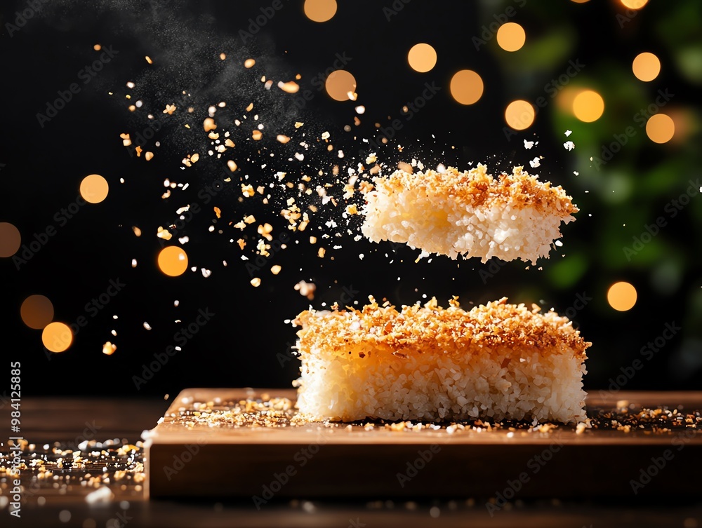 The famous Filipino bibingka, a rice cake made with coconut milk, is ...