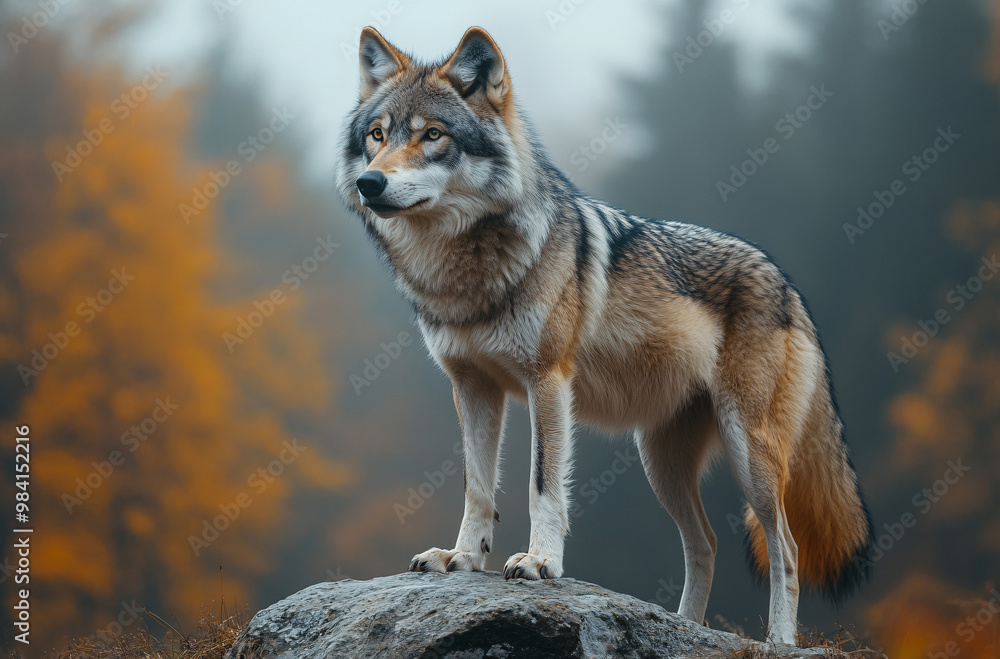 Wolf an iconic apex predator, embodies both grace and ferocity. With ...