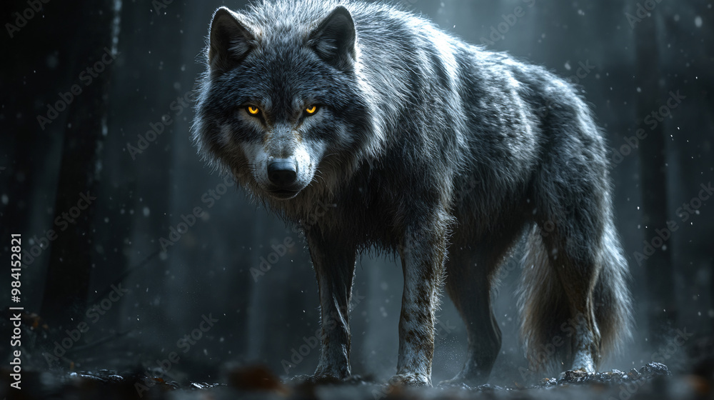 Wolf an iconic apex predator, embodies both grace and ferocity. With ...