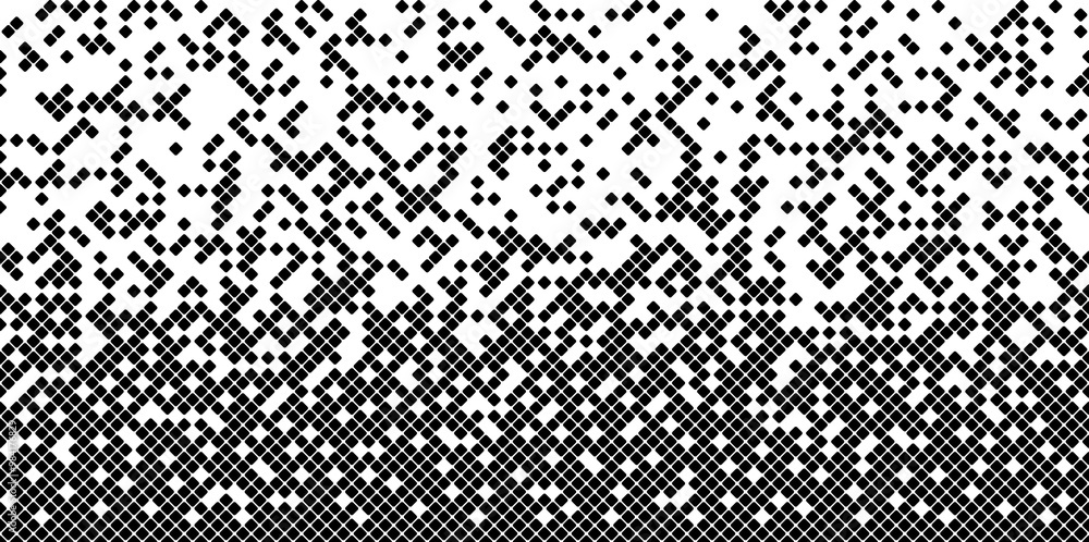 Geometric pattern of black figures on a white background.Seamless in ...