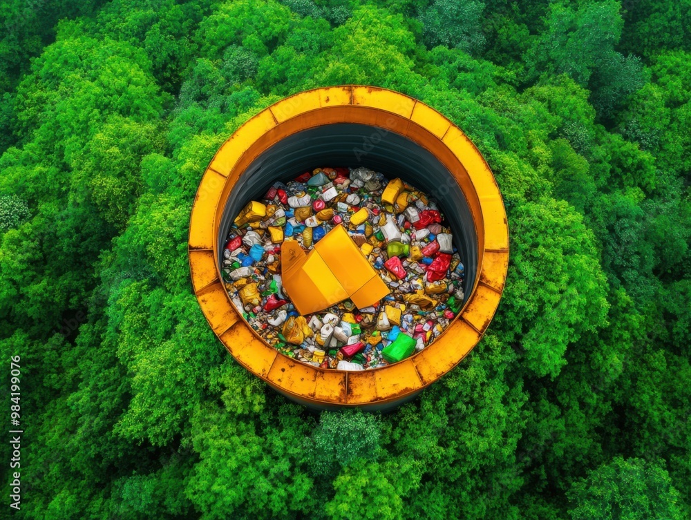 Eco-Friendly Recycling Center in Lush Environment Promoting Circular ...