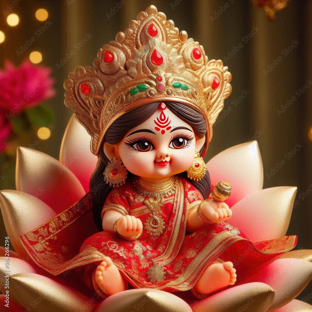 Cute Hindu Lord Maa Durga Baby Style, Navratri Maa Durga Baby Style ...