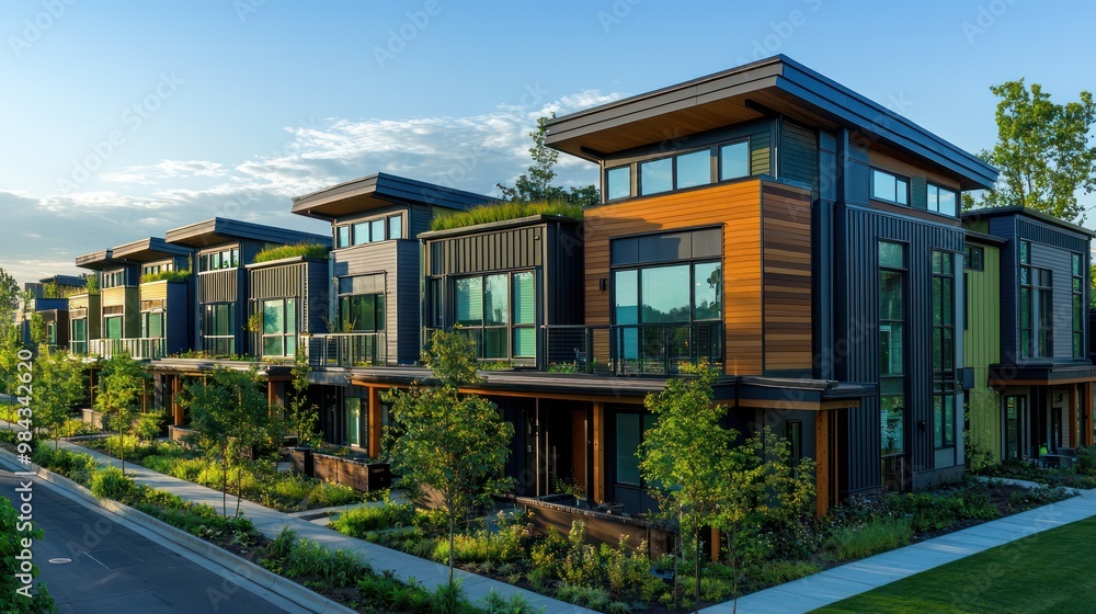 A sustainable urban housing complex with multi-textured James Hardie ...