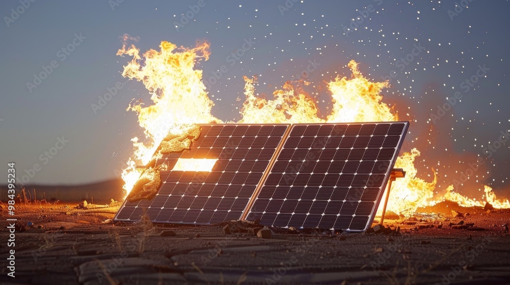 Understanding the Causes of Solar Panel Explosions Stock Illustration ...