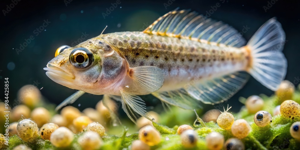 Tiny parasitic sea lice cling to the fish's slimy scales, their ...