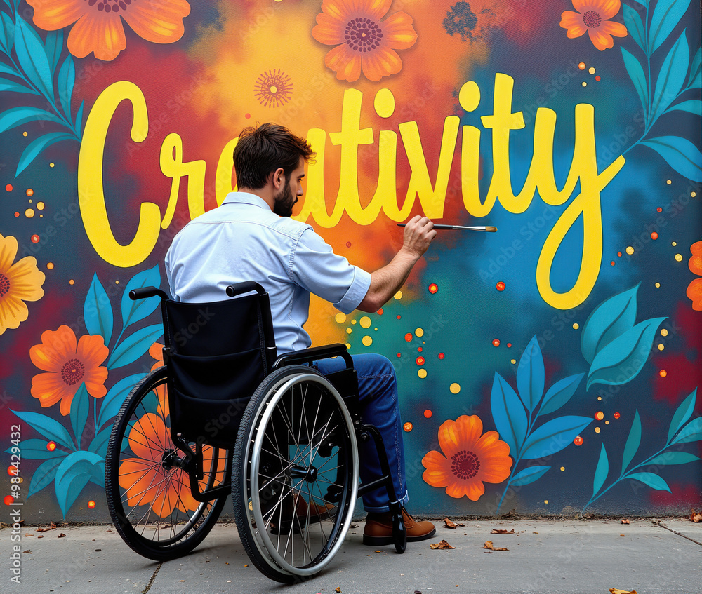 Disability does not limit creativity - A wheelchair-using artist paints ...