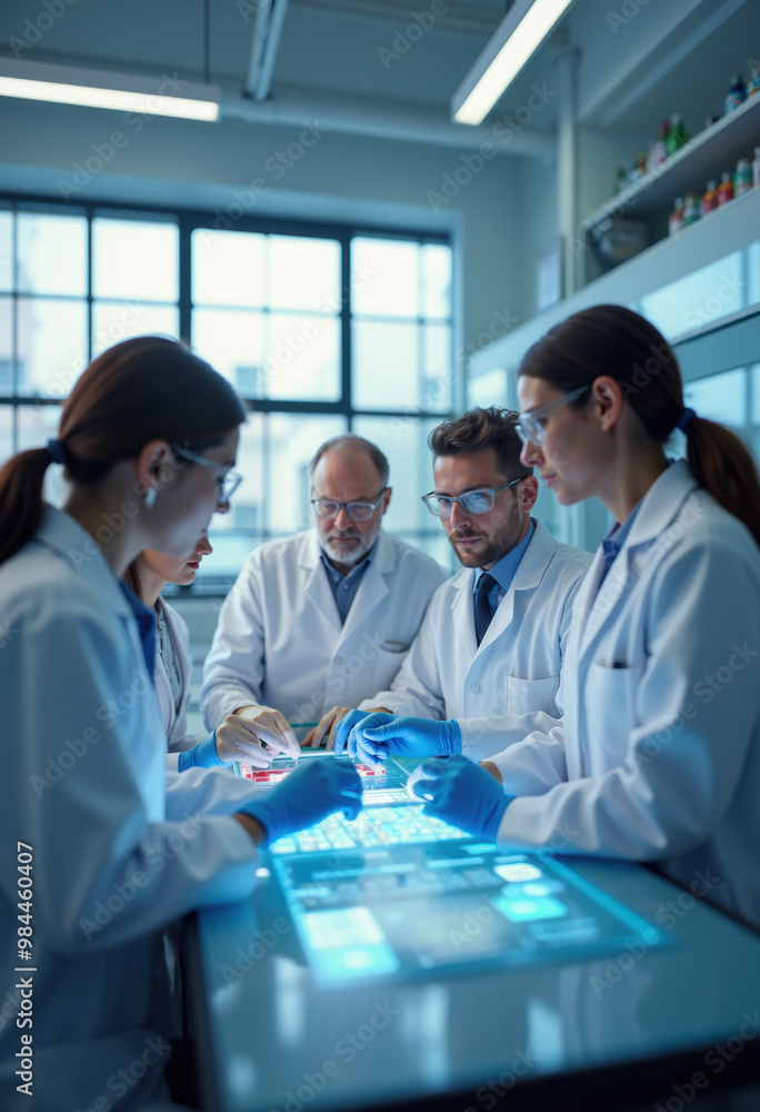 Cell Therapy Research Team: Scientists Analyze Data on Interactive ...