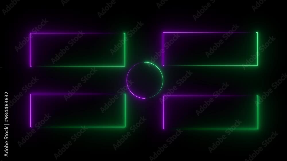 Seamless loop animation rectangles frame ultra video motion graphic. Animated borders frame ...