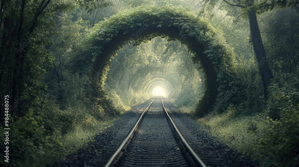 An overhead view of the Tunnel of Love, where thick branches form an ...