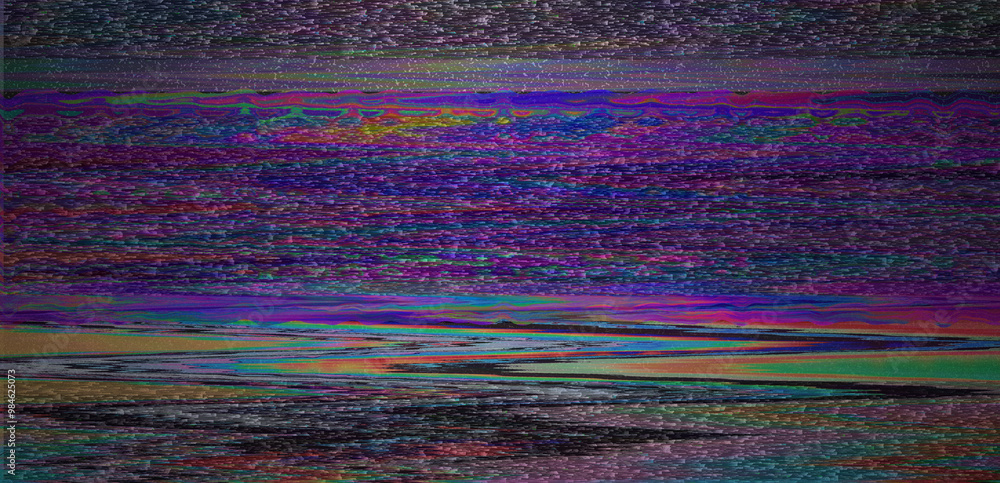 Digital representation of a television screen with static interference ...