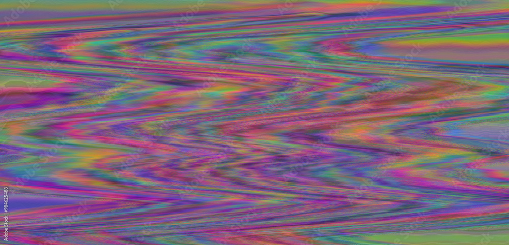 Digital glitch or a distorted video signal with sharp angles and jagged ...