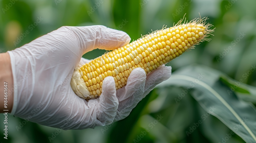 Researcher conducts experiments on corn samples, showcasing ...