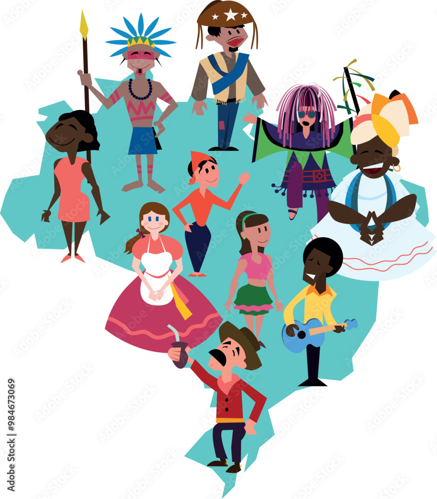 Povo brasileiro e os grupos étnicos e culturas diversas, como a dança ...