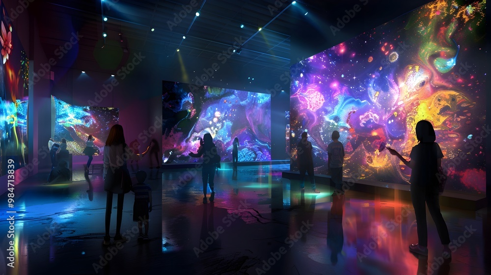 Immersive Digital Art Exhibit with Interactive Virtual Brushes and ...