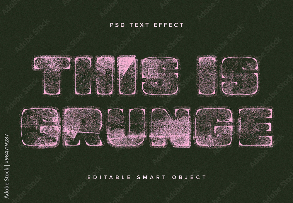 Grunge Stamp Text Effect Mockup Stock Template | Adobe Stock