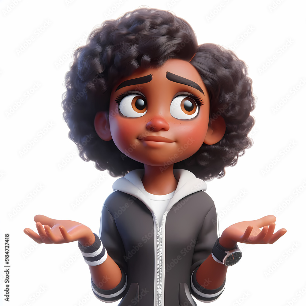 Confusion: Puzzled Young Professional - Bewildered 3D Character for Emotional Learning Children ...