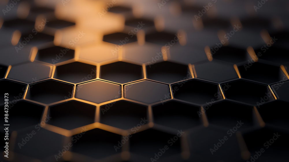 Pathway made of interlocking hexagons, with each hexagon representing a ...