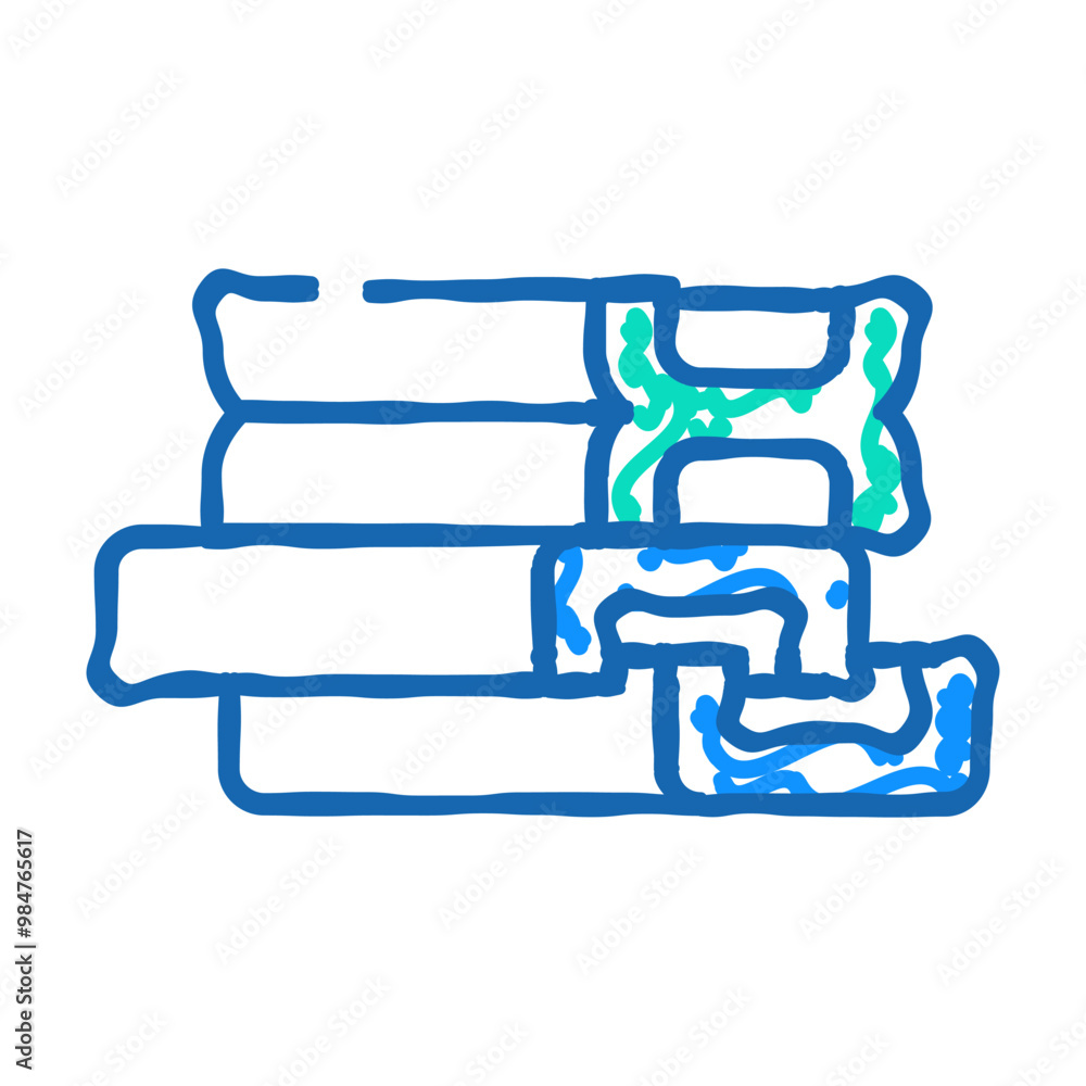 support structures, beams and channels building material doodle icon ...