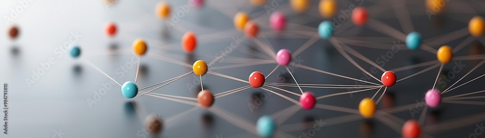 Abstract creative flow of ideas represented as colorful lines ...
