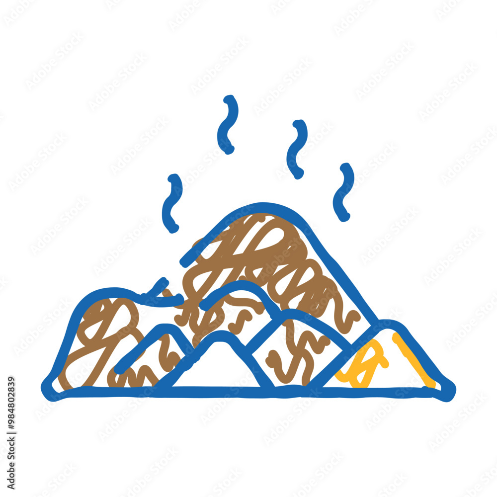pile compost doodle icon sketch vector. pile compost sign. isolated ...