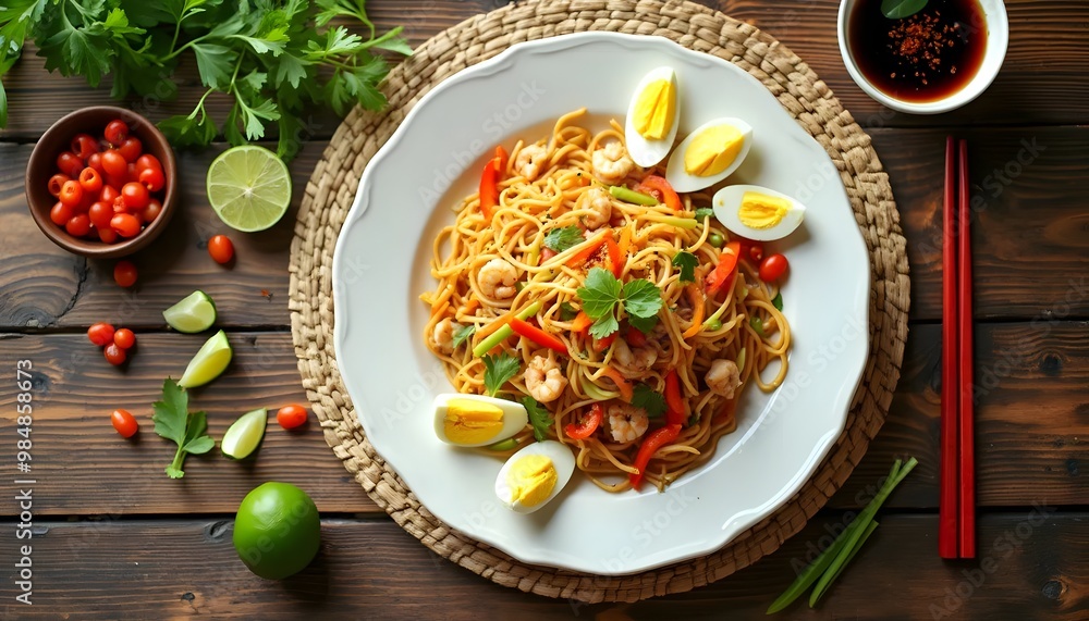 Pancit Canton - Stir-Fried Filipino Noodles with Shrimp, Vegetables ...