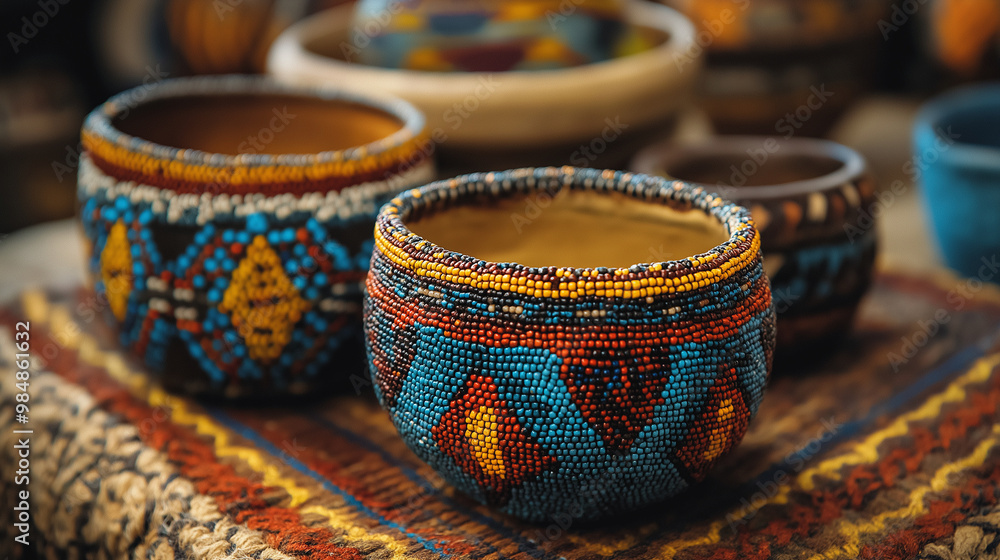 An exploration of Native American art, featuring intricate beadwork and ...