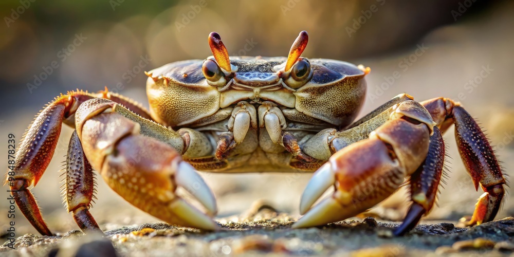A Close-Up View of a Crab's Claws, Captured in a Macro Perspective with ...