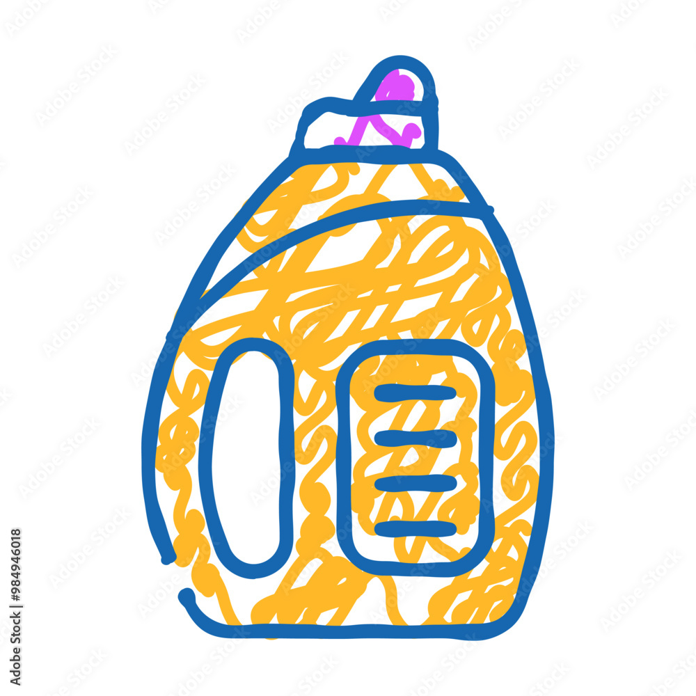 liquid detergent doodle icon sketch vector. liquid detergent sign ...