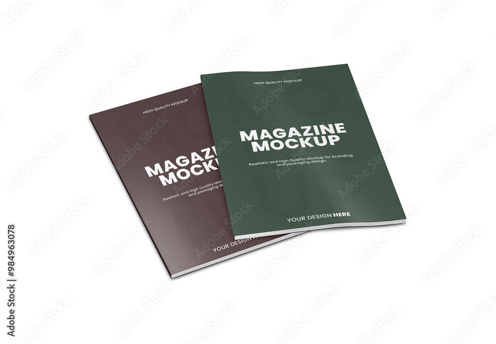 Closed Magazine Mockup Stock Template | Adobe Stock