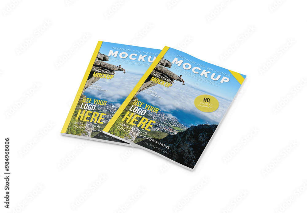 Closed Magazine Mockup Stock Template | Adobe Stock