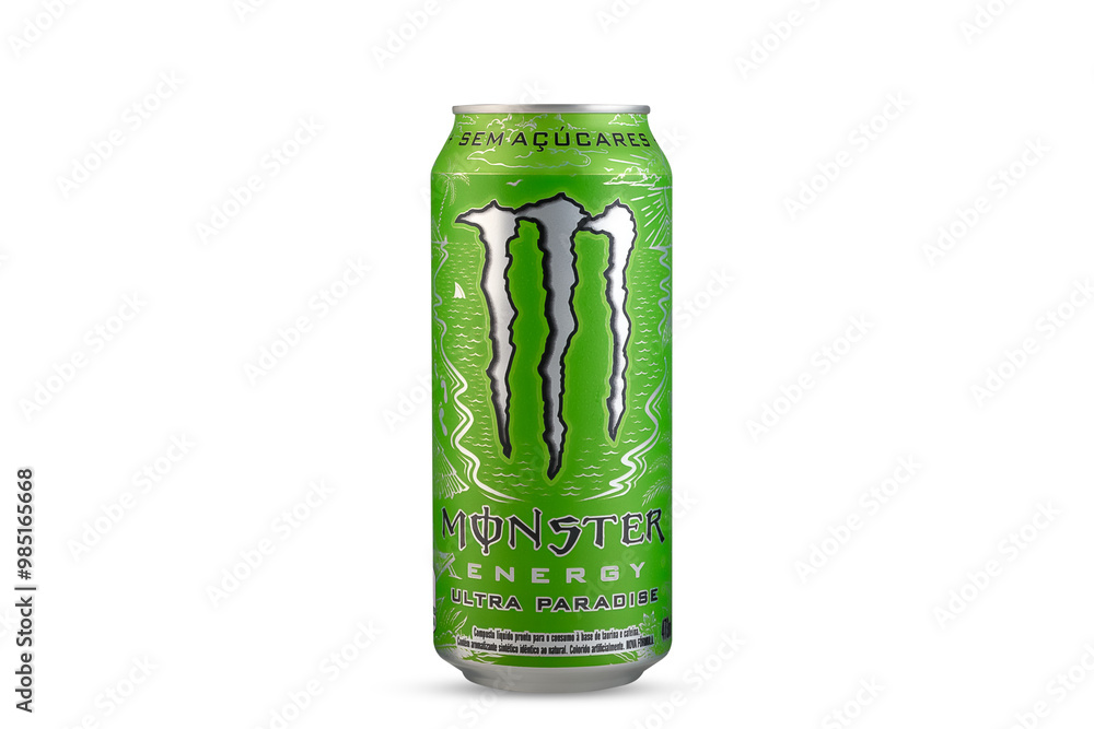 SAO PAULO, BRAZIL - SEPTEMBER 20, 2024 MONSTER ENERGY DRINK ULTRA ...