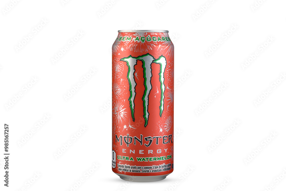 SAO PAULO, BRAZIL - SEPTEMBER 20, 2024 MONSTER ENERGY DRINK ULTRA ...