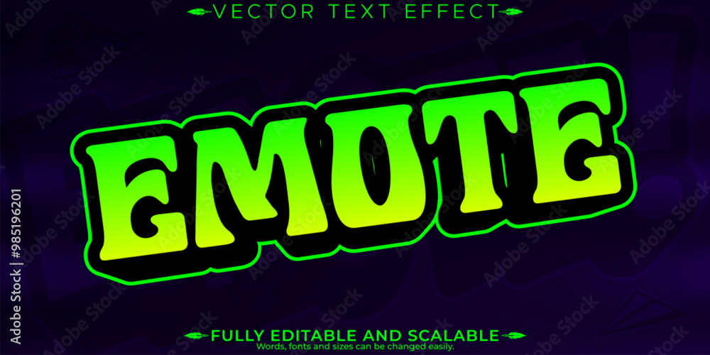 Editable text effect, editable emote icon and trendy customizable font ...