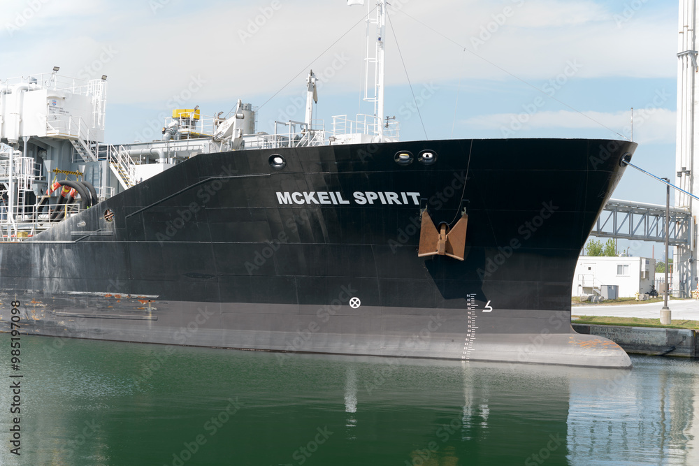 view of McKeil Spirit (stern side?), a Canadian vessel, by McKeil ...