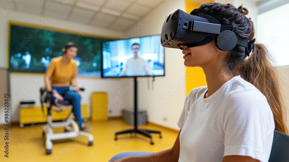 An immersive virtual reality system designed for rehabilitation, with ...